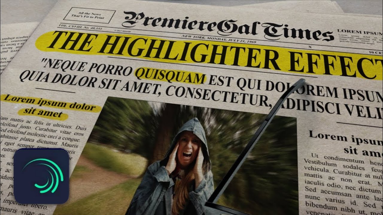 NewsPaper Highlight Animation in Alight Motion - YouTube