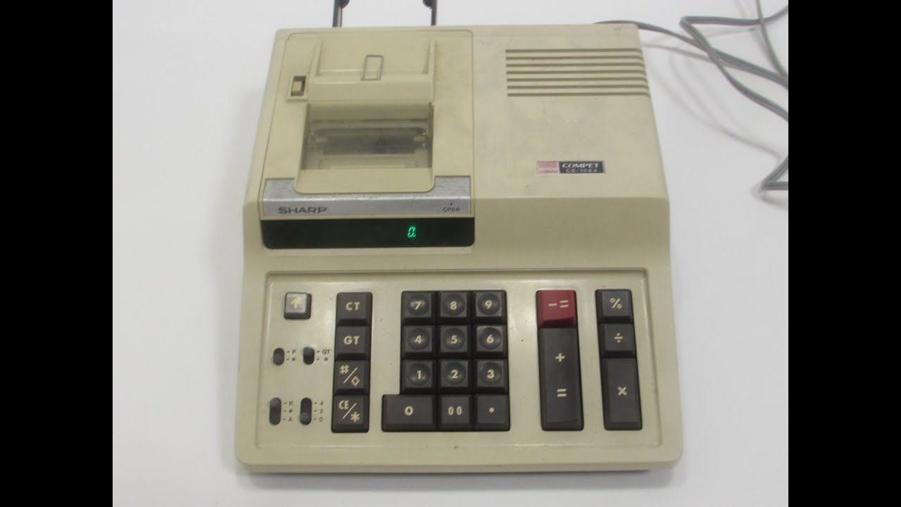 ☆昭和レトロ☆SHARP シャープ☆電卓 COMPET CS-1064☆ - YouTube