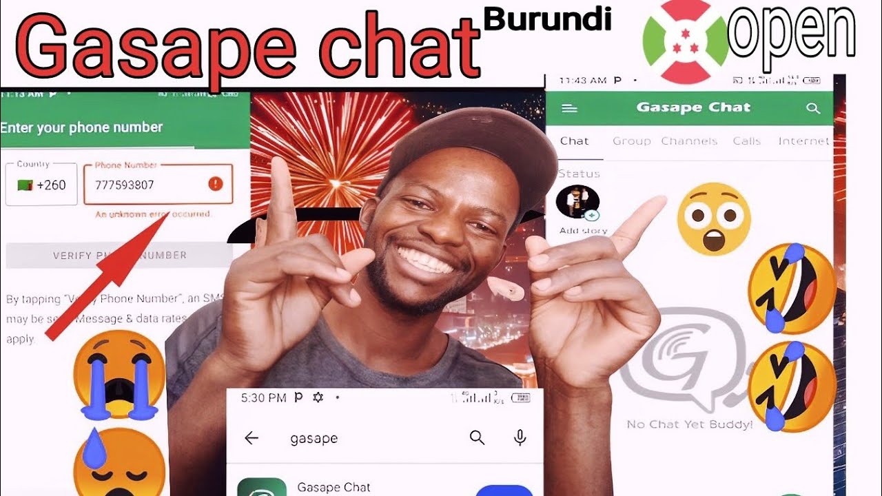 Gasape chat / Bayugurura gute ??(code de verification) rabe uko bikogwa ...