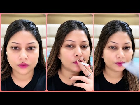 Cute Chubby Girl Smoking Cigarette 🖤 | indian girl smoking on live 😍