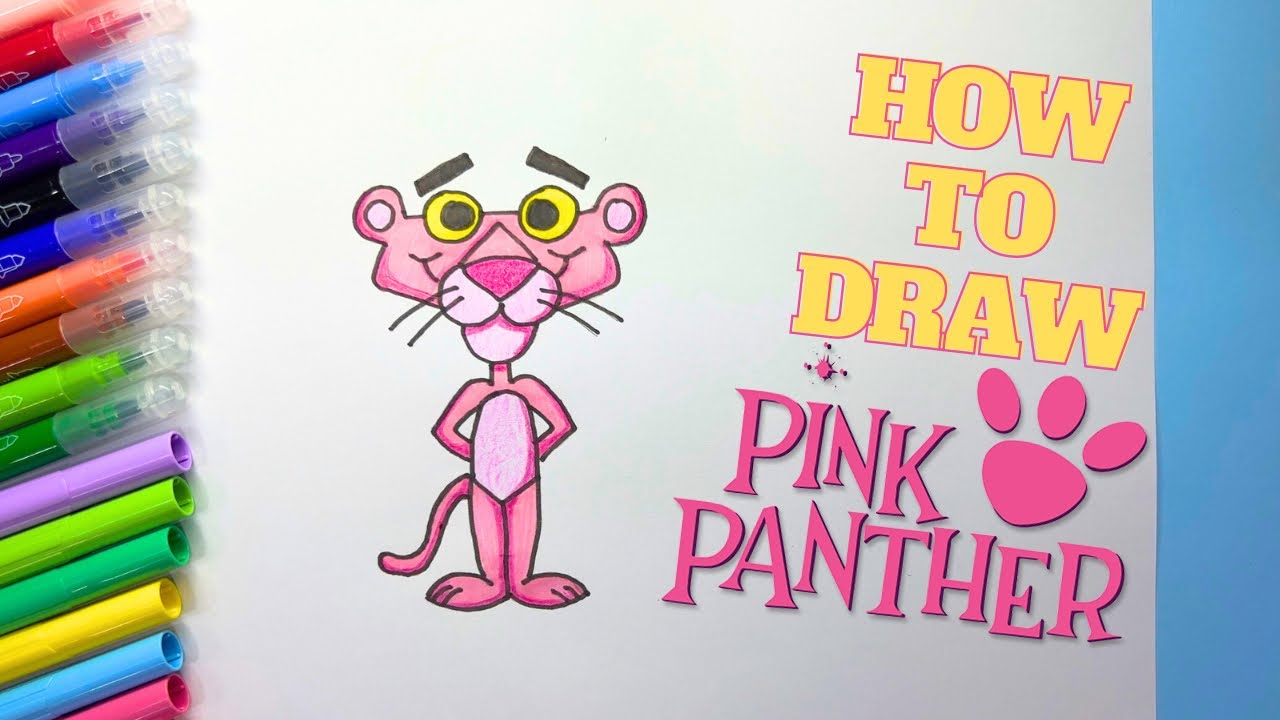 How to draw PINK PANTHER #drawing - YouTube