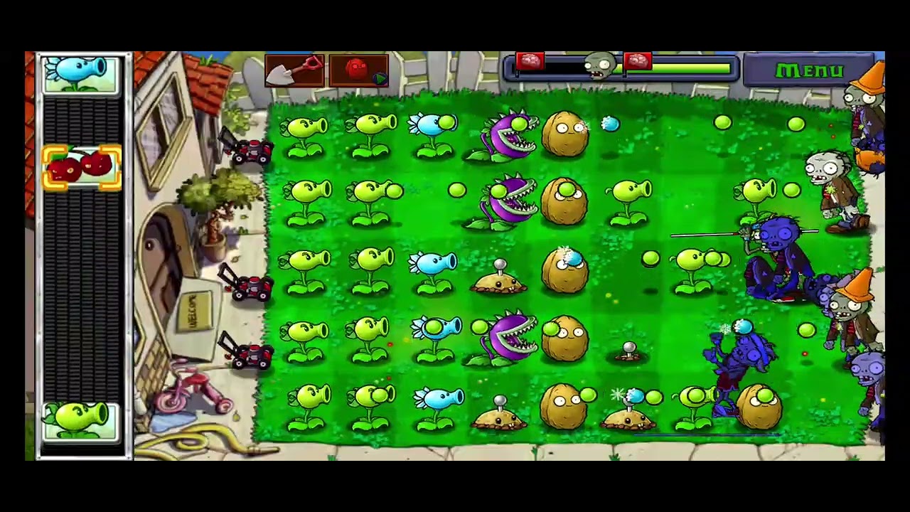 PLANT VS ZOMBIE LEVEL 10 - YouTube