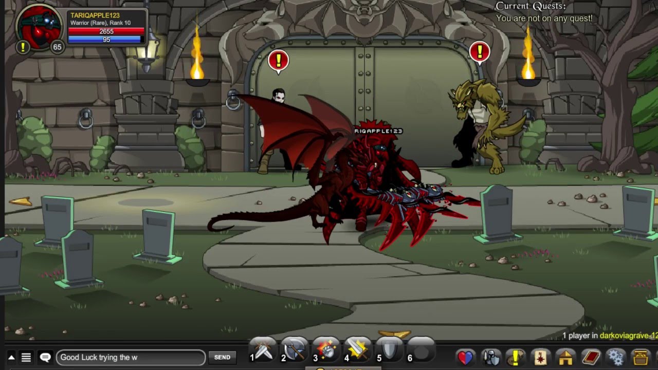 AQW - adventure quest worlds - darkovia graveyard - Walktrough ...