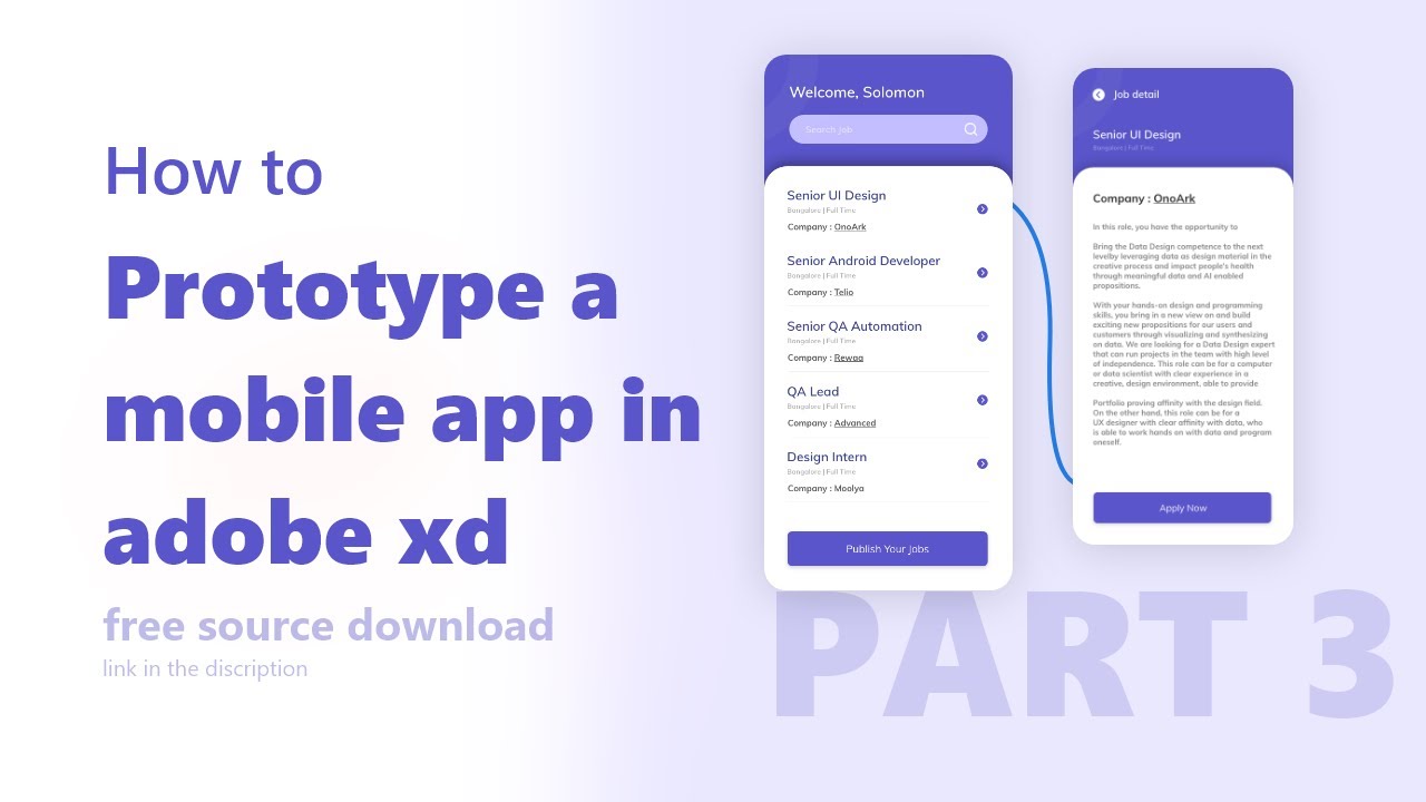 How to prototype a mobile app in adobe xd tutorial | Chapter 8 part 3 # ...
