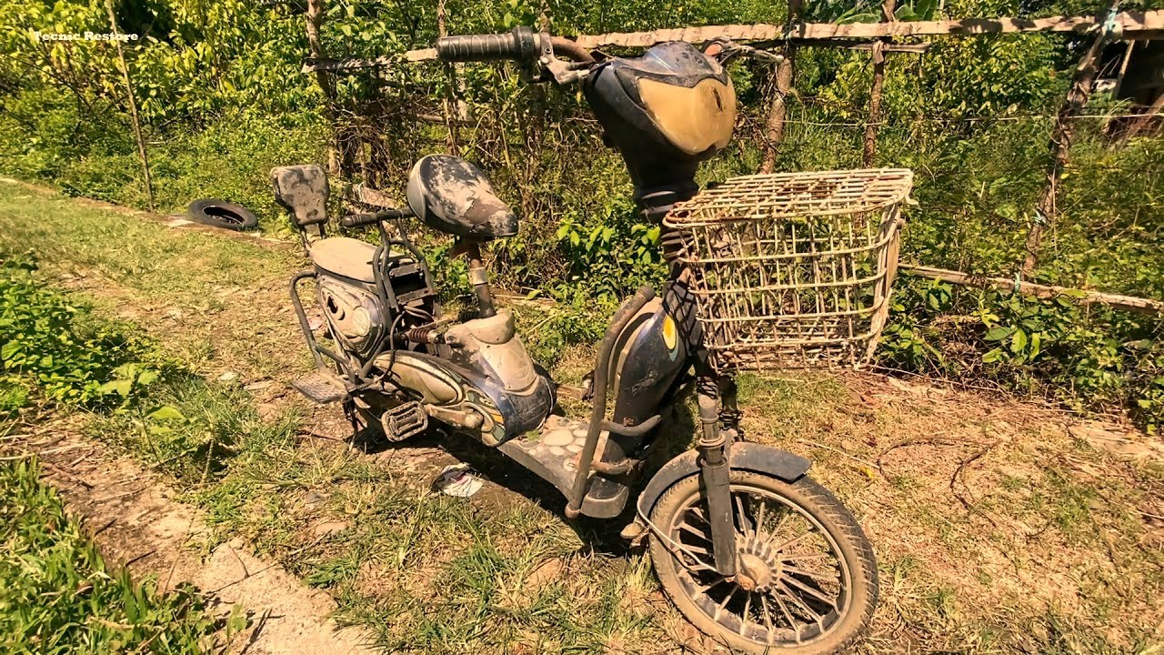 I recovered a rusty and rotten electric bike | Restoration bike - YouTube