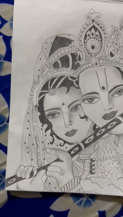 Jay Shree Krishna, Radhe Radhe l RadheShyam Easy Drawing - YouTube