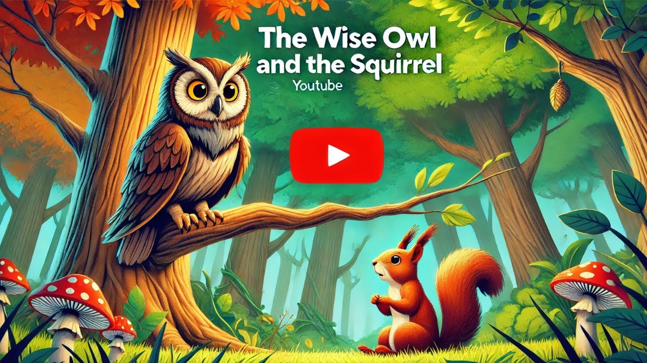 THE WISE OWL AND THE CLEVER SQUIRREL learning story for kids #learningvideo - YouTube