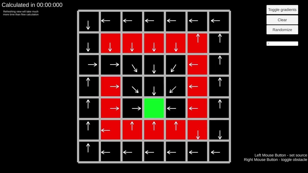 Rts Pathfinding Flow Field Based On Eikonal Equation For Unity Youtube