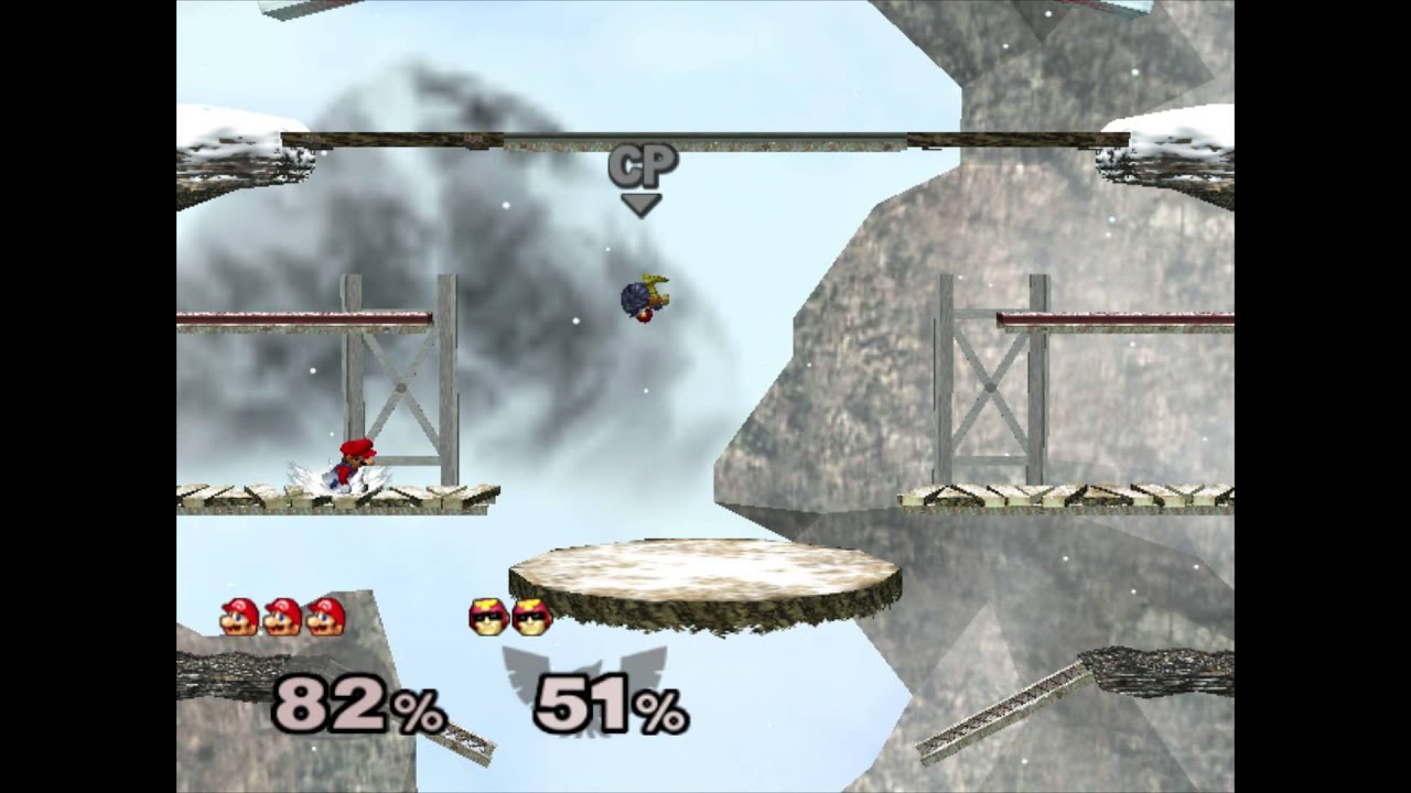 Super Smash Bros Melee: Mario Vs Captain Falcon - YouTube