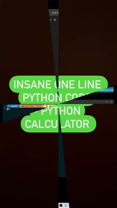 Insane one line python code to create a calculator - YouTube