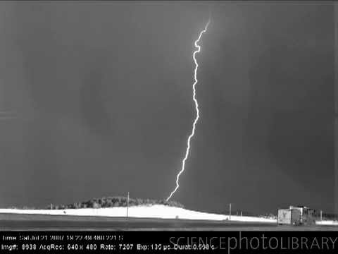 Lightning strike at high-speed - YouTube
