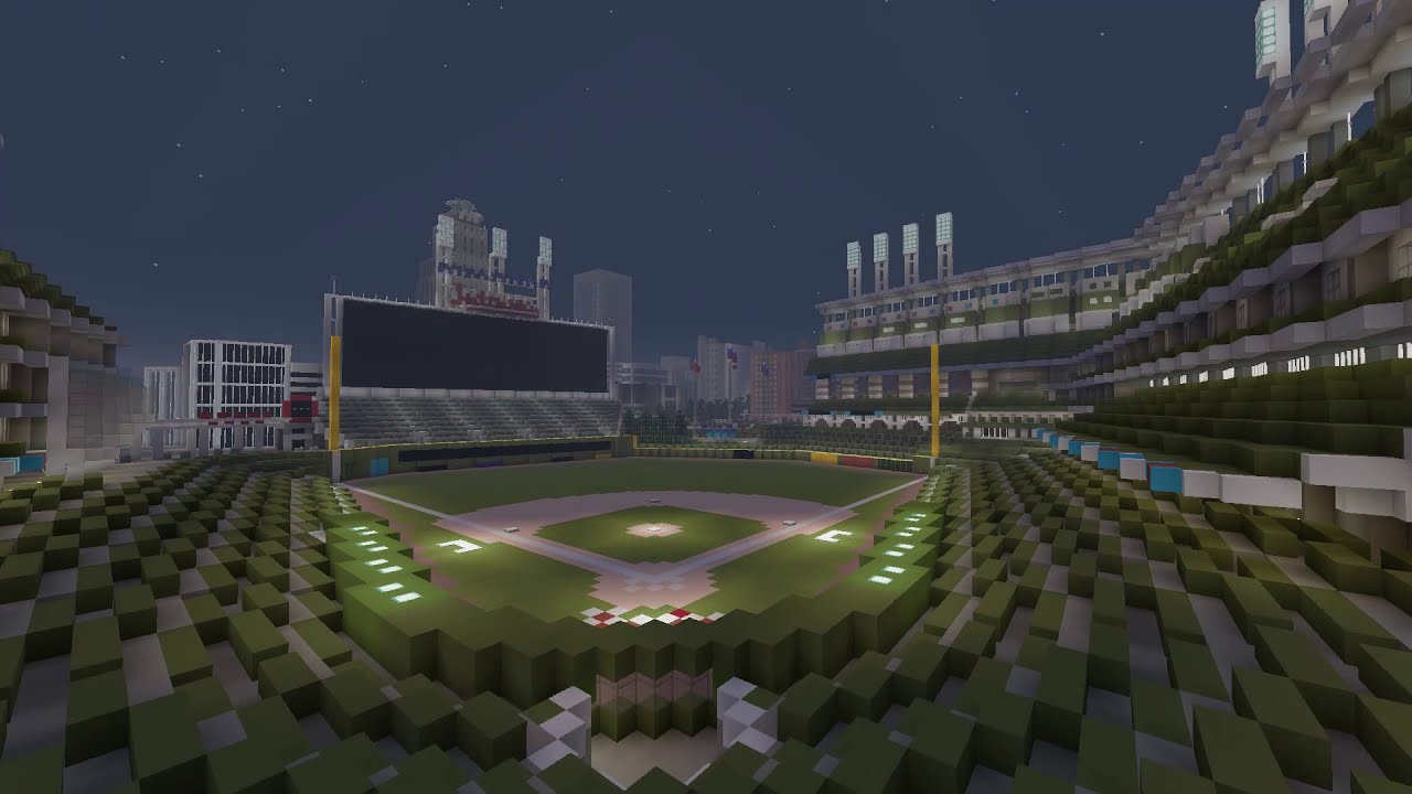 MLB MINECRAFT BASEBALL STADIUM Progressive Field - YouTube