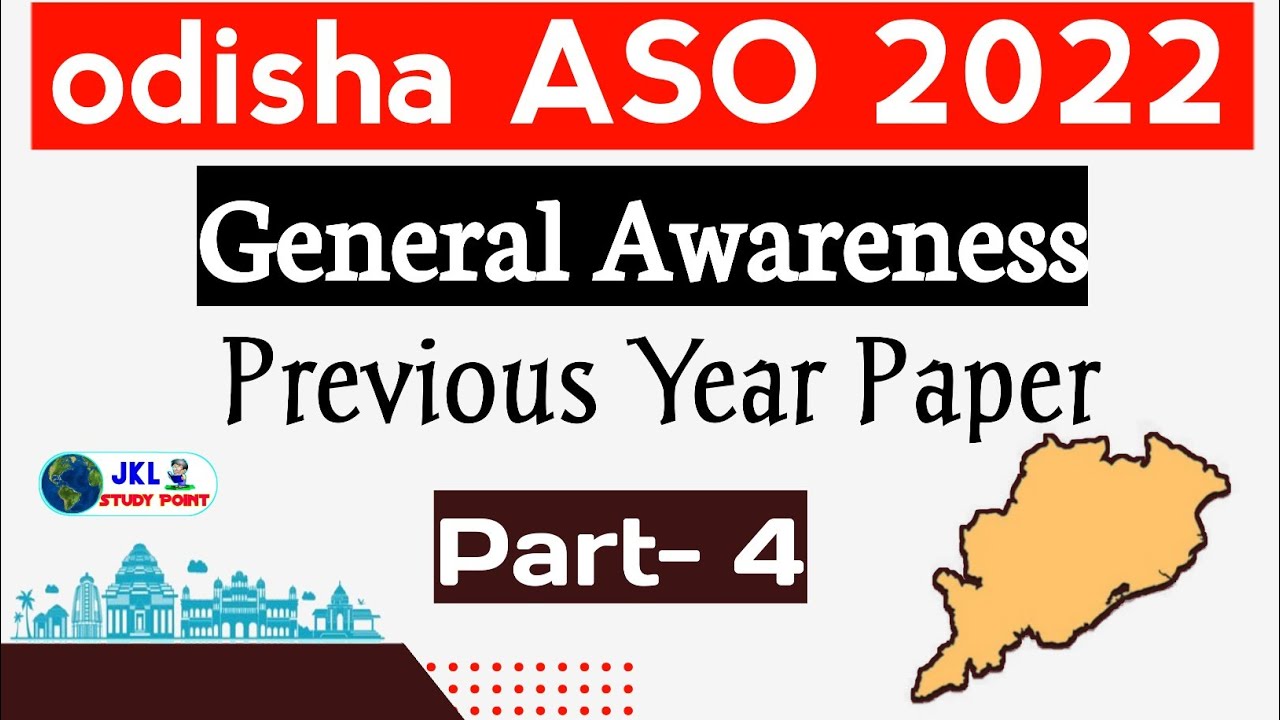 Odisha ASO Previous Year Question Papers | OPSC ASO General Awareness ...