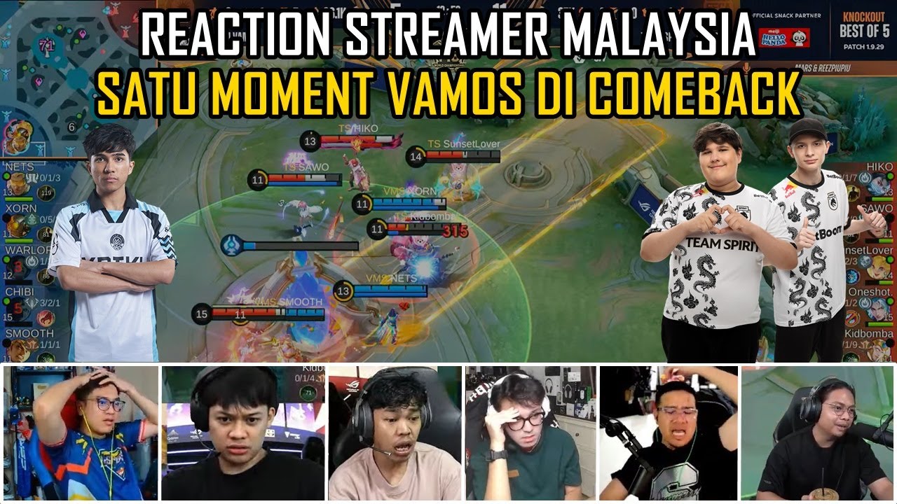 REACTION STREAMER MALAYSIA SATU MOMENT VAMOS DI COMEBACK | VMS VS TS ...