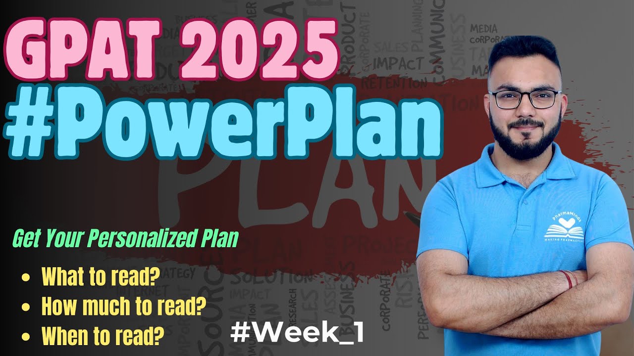 PHARMAMINDS MASTER PLAN GPAT 2025 | WEEK 1 PLANNER | CRACK GPAT 2025 ...
