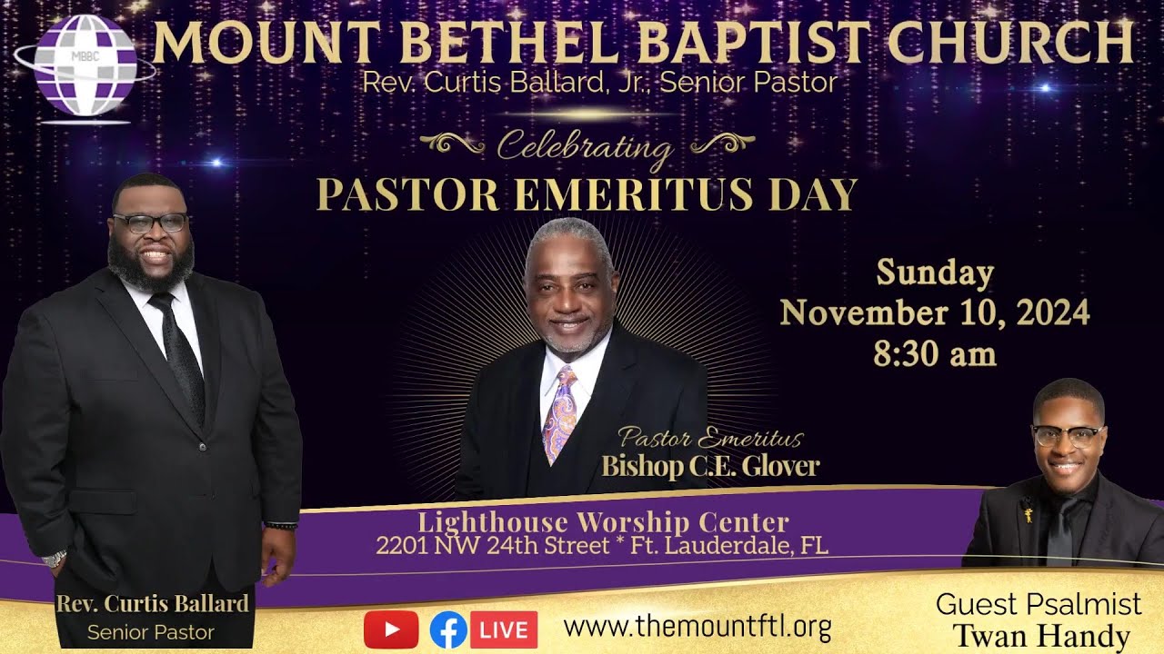 Sunday Morning Worship - Pastor's Emeritus Day - November 10, 2024 ...
