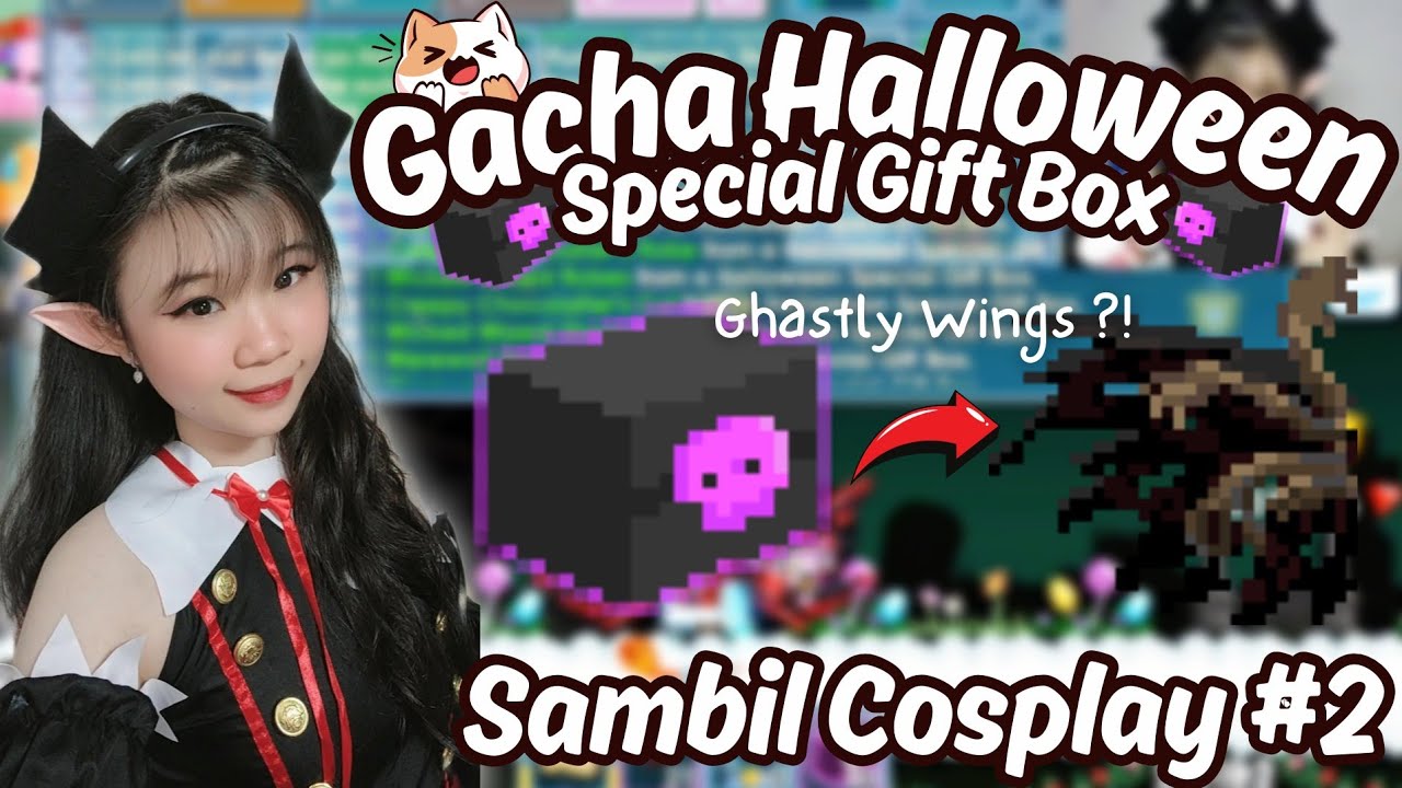 GACHA HALLOWEEN sambil COSPLAY #2 🦇 || Dapet GHASTLY WINGS Tahun ini ...