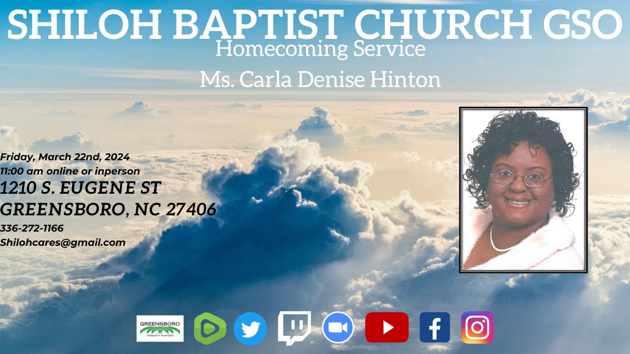 Shiloh Baptist Church (Ms. Carla Denise Hinton) Going Home Service ...