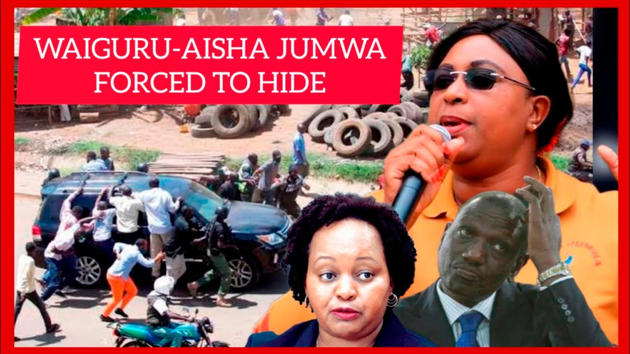Drama at Waiguru's Home! Aisha Jumwa FORCED to HIDE as Angry Mama Mboga ...