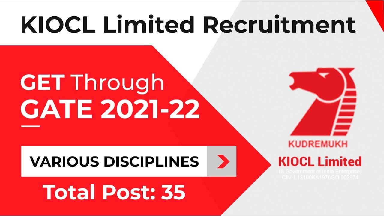KIOCL Recruitment through GATE 2021 GATE 2022 | KIOCL Vacancy through ...