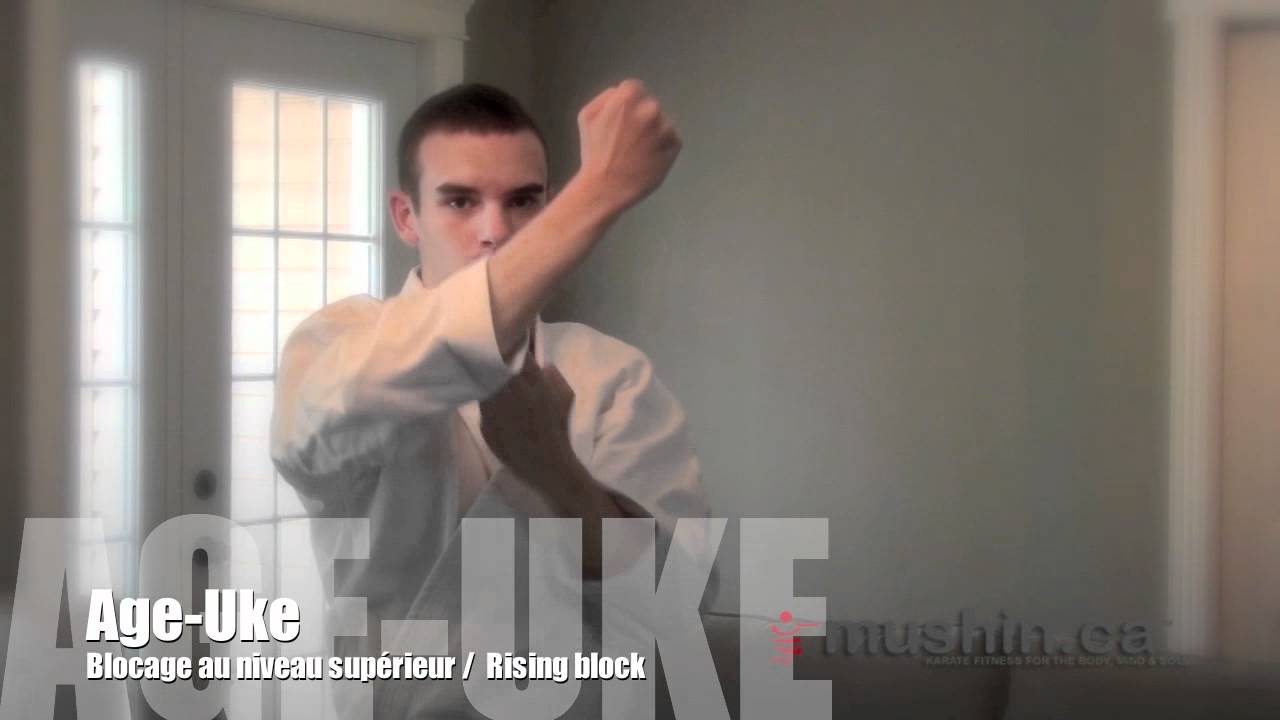 Karaté Shotokan Age-Uke . Shotokan Karate Rising Block / Blocage au ...