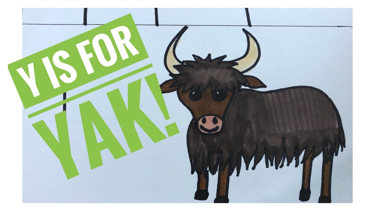 How to Draw a Yak | Uppercase Y | Kindergarten Series - YouTube