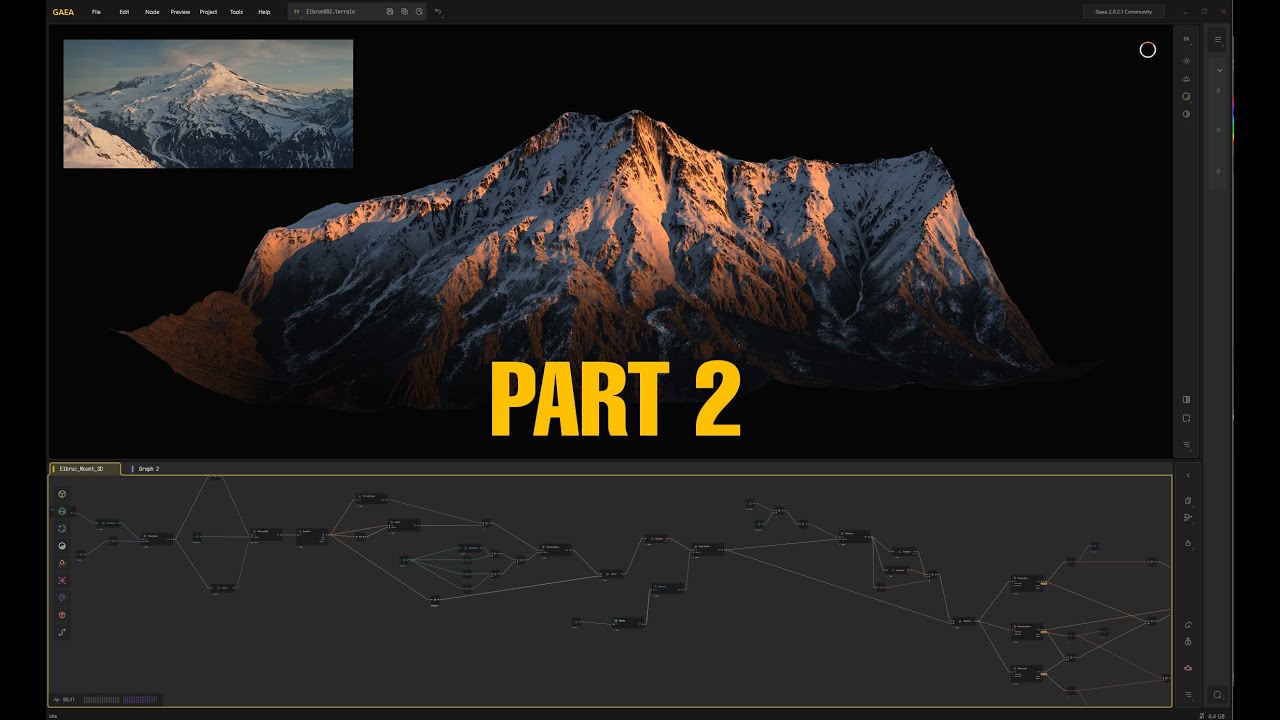#Gaea: Create an EPIC Mountain #landscape from Reference Images Part 2 ...