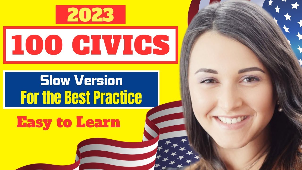 100 Civics Questions and Answers with Slow & Clear, Easy to Study ...