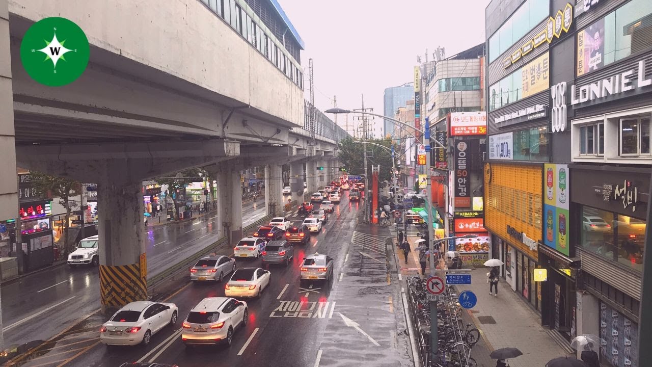 [4K] Rainy Walk Around Seongsu-dong and Kondae - YouTube