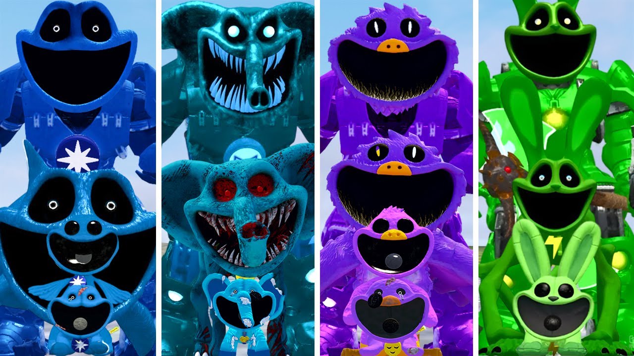 ALL SMILING CRITTERS FAMILY VS ALL MECHATITAN SMILING CRITTERS POPPY ...