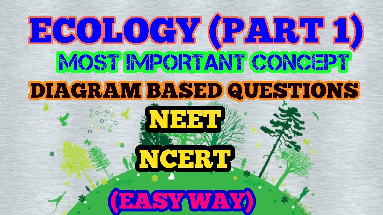 ECOLOGY - PART 1 (EASY WAY) / MOST IMPORTANT DIAGRAM BASED QUESTIONS ...