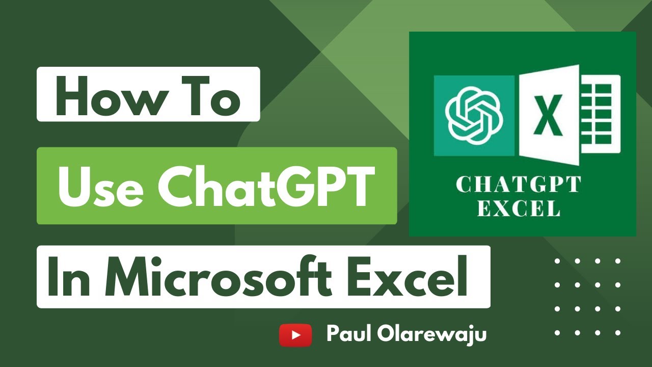 How to use ChatGPT in Microsoft Excel #microsoft #excel #chatgpt - YouTube