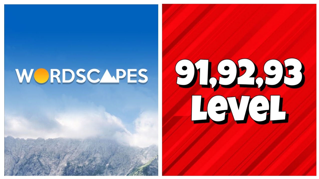 Wordscapes - 91,92,93 Level Answers - YouTube