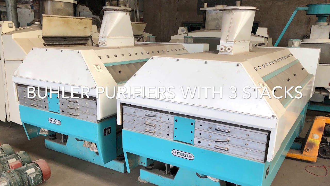 Selling Buhler Surplus Flour Milling Machines Roller mills - YouTube
