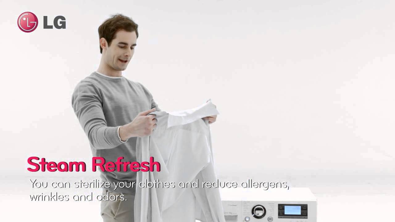 LG Dryer Steam Refresh Allergy Care - YouTube