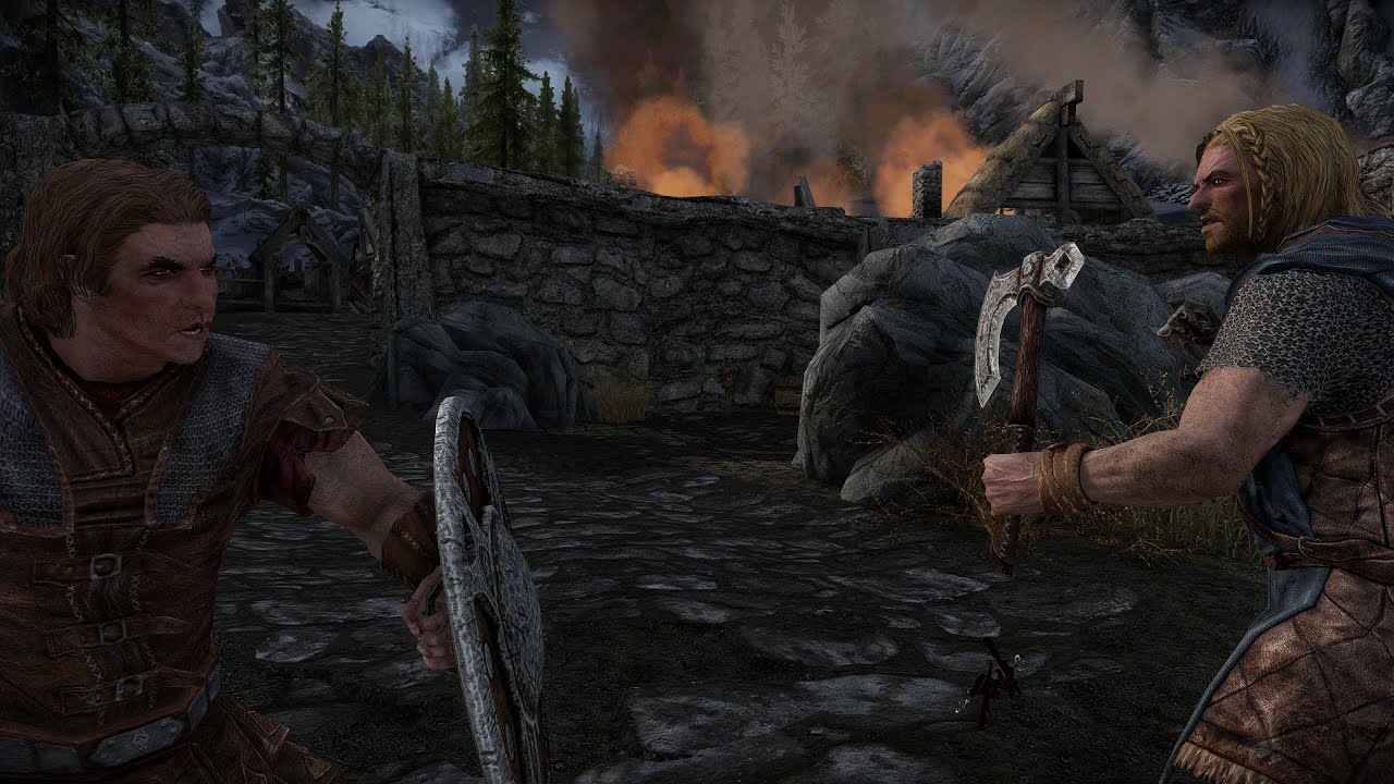 Hadvar vs Ralof (Remake) | Skyrim (Adept&Expert) - YouTube