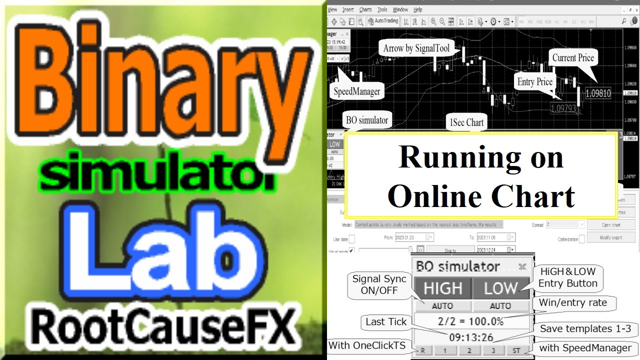 Binary Lab simulator / Running on Online Chart - YouTube