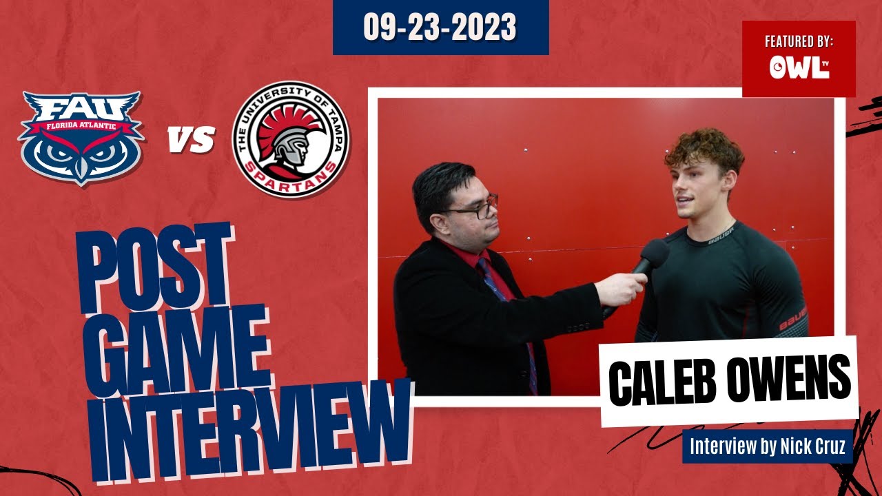 FAU Ice Hockey vs UTampa D2 | Post Game Interview with Forward Caleb ...