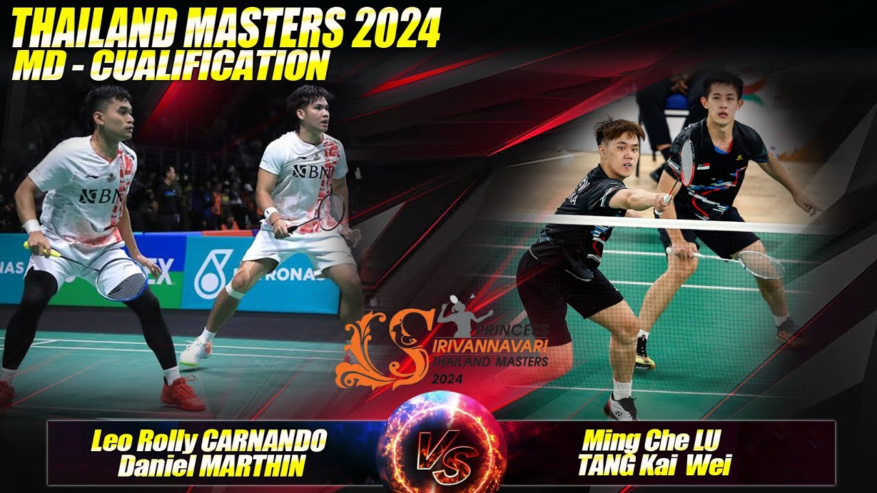 Leo Rolly CARNANDO Daniel MARTHIN [INA] vs Ming Che LU / TANG Kai Wei [TPE]| Thailand Masters ...