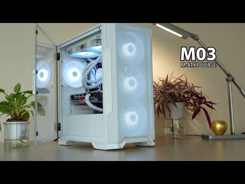 Vetroo M03 Compact Computer Case Micro ATX Mini ITX White Gaming PC ...