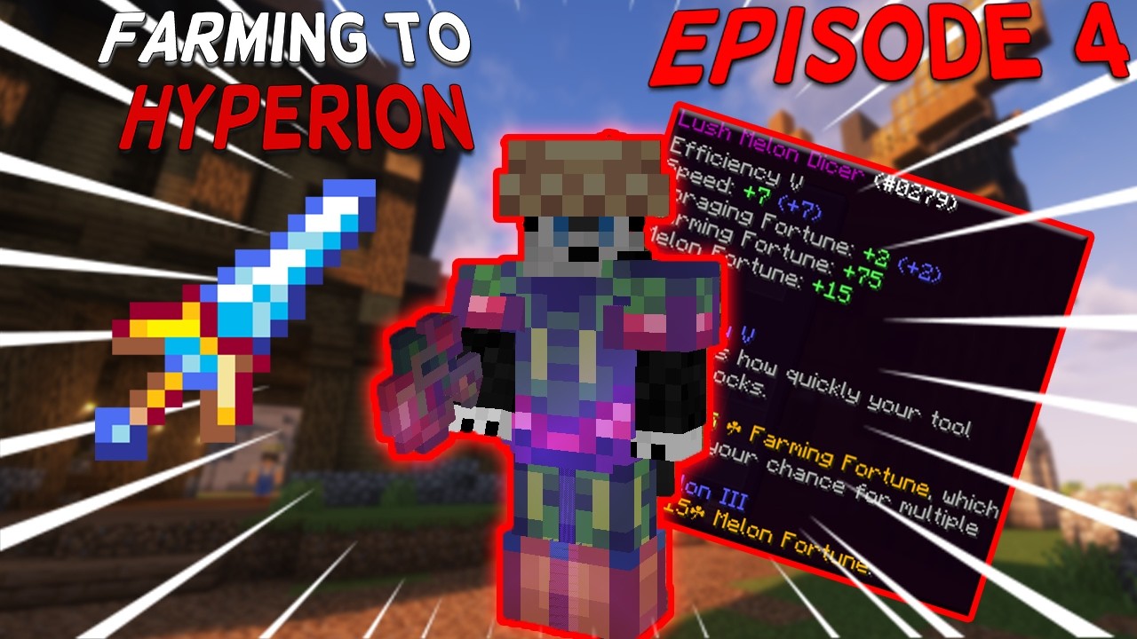 Farming to Hyperion Melons and more Melons | Hypixel Skyblock #4 - YouTube