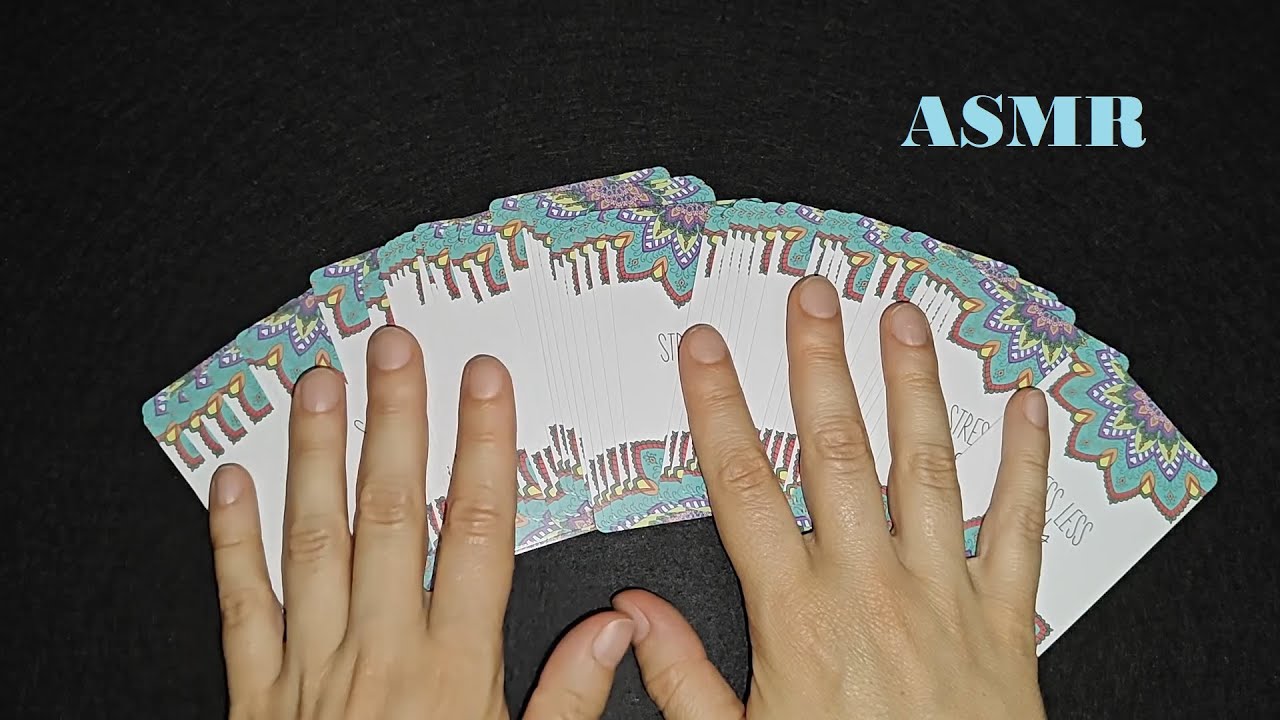 ASMR Exercises to reduce stress 🌈 Stress Less Cards 🎴 soft spoken, hand ...