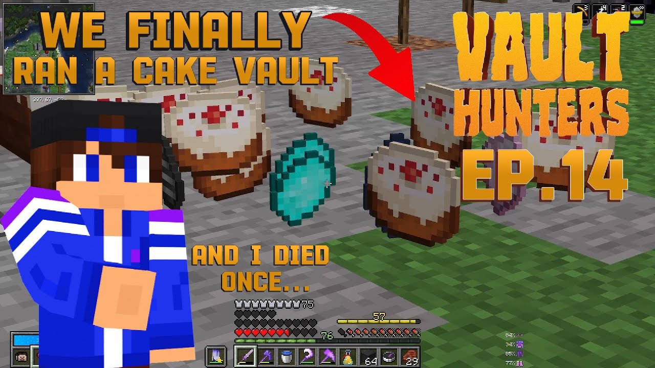 Minecraft Vault Hunters EP.14 A proper Cake Vault Run! One Death, Close ...