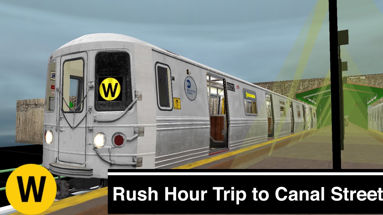 OpenBVE HD: R46 (W) to Canal St Lower Level - YouTube