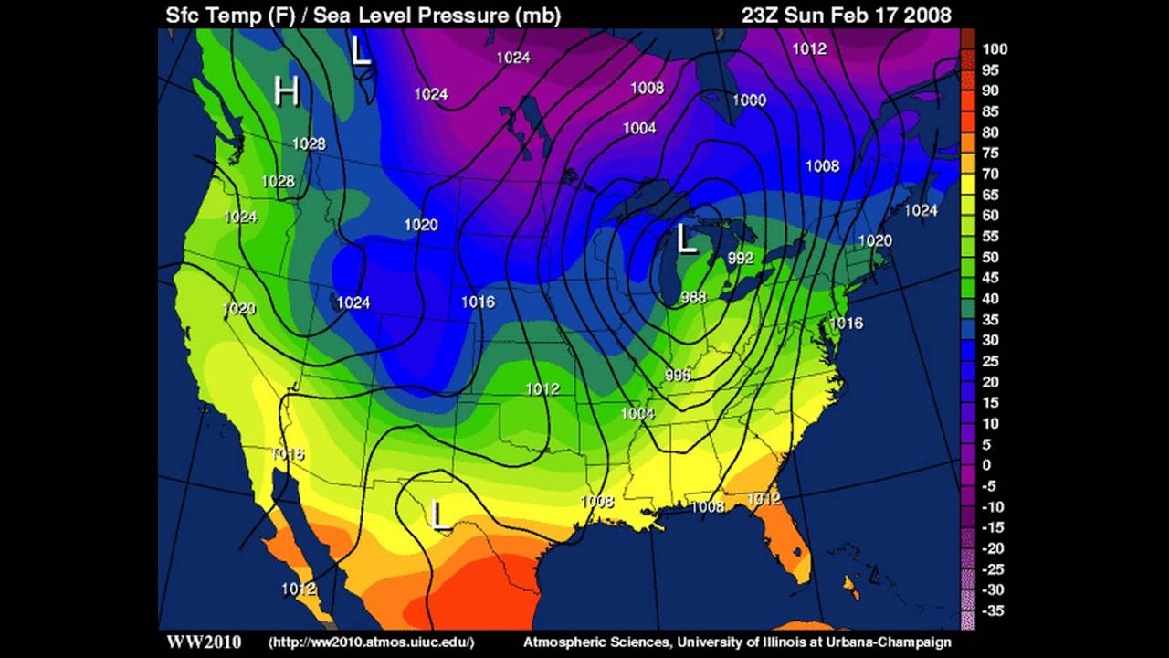 GEOG 108: Lab 4 Mid-Latitude Cyclones - Surface Air Temperature and Air ...