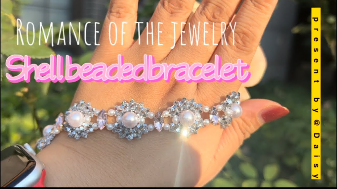 DIY Shell beaded pearl bracelet tutorial - YouTube
