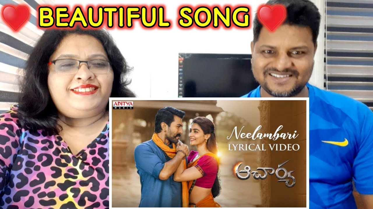 Neelambari lyrical video song Reaction | Ram Charan, Pooja Hegde ...