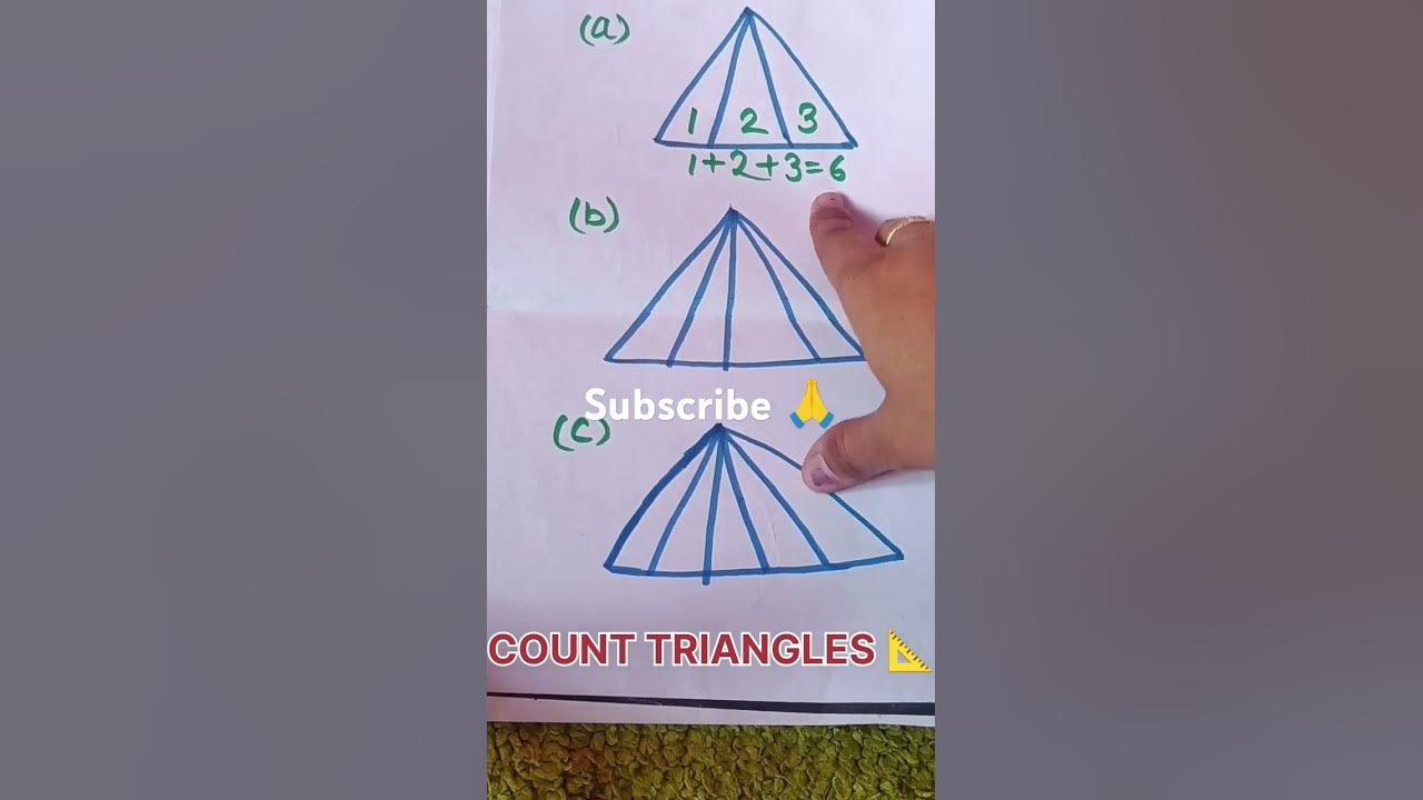 Count the triangles/ count / count tricks #youtubeshorts #triangles # ...