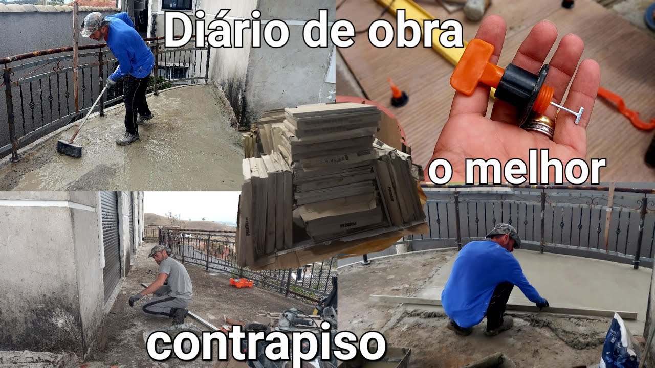 Contrapiso mais colocação do piso DIÁRIO de OBRA - YouTube
