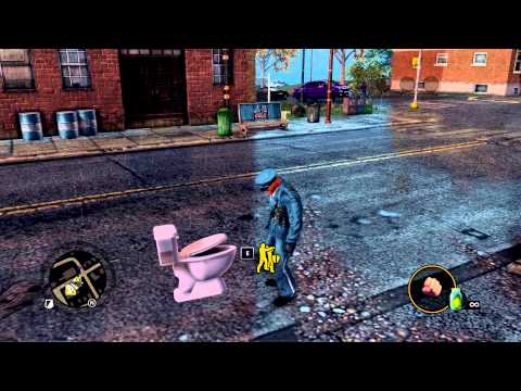Saints Row: The Third - Puking Cop Taken Down By Skibidi Toilet